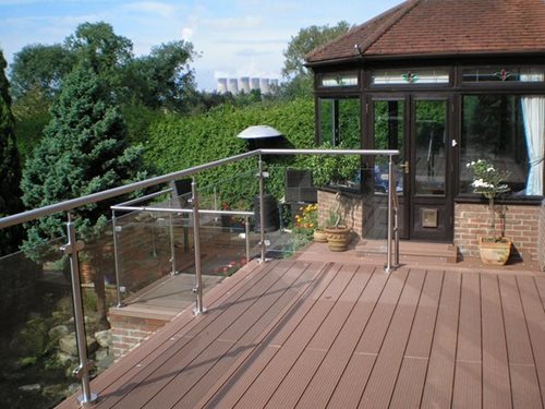 Balcony and Steps with Glass Balustrade